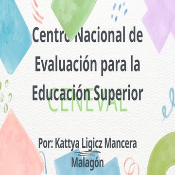 Presentación sobre la prueba CENEVAL en México | PPTX