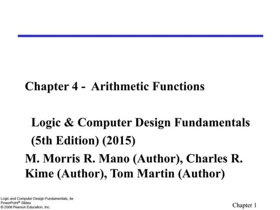 Lecture4 Chapter4- Design 4-bit Lookahead Carry Binary Adder-Subtractor Circuit.pdf ...