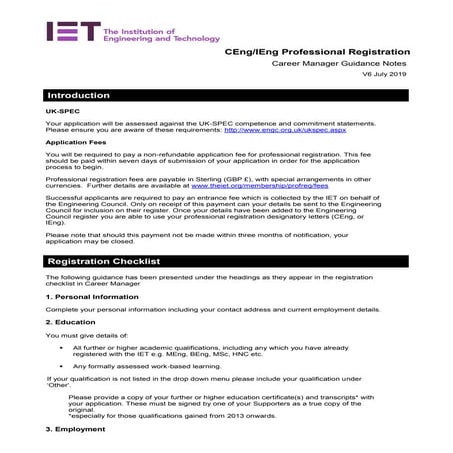 CEng IEng guidance v6 july 2019 | PDF