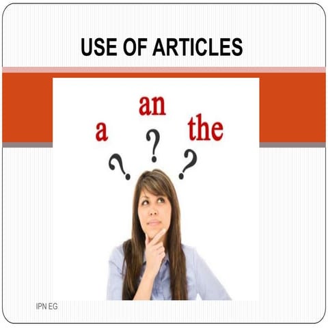 Use of articles | PPTX