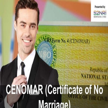 CENOMAR (Certificate of No Marriage) | PPTX