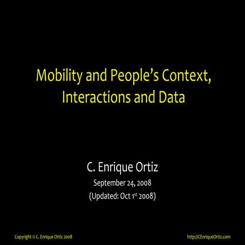 Mobility Context Interactions And Data Pdf Computer Software And