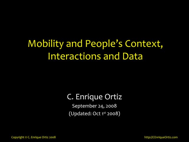Mobility Context Interactions And Data Pdf Computer Software And