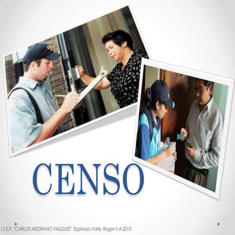 Censo - concepto - tipos- de censo | PPTX