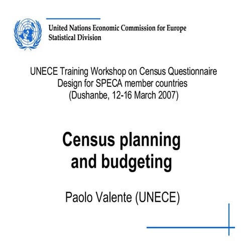 Census Planning And Budgeting | PPT