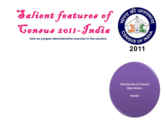 Population census in india | PPT