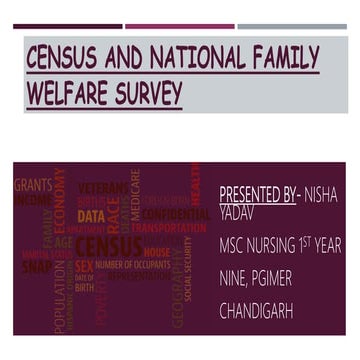 Census, NFHS, SRS, DLHS | PPTX