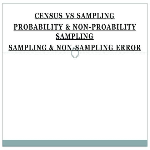 Census and sampling | PPTX