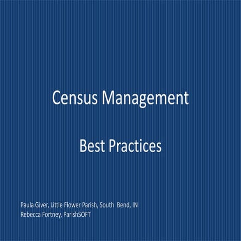 Census Management Best Practices | PDF