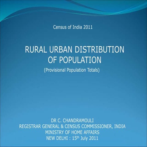 Census of India 2011-Rural Urban Distribution of Population.ppt