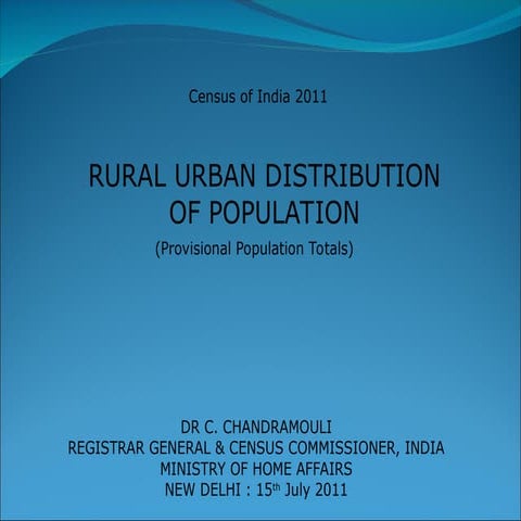 Census of India 2011-Rural Urban Distribution of Population.ppt