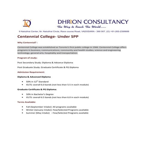 Centennial college | PDF