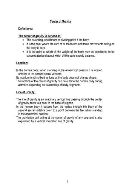 Line of gravity | PPTX