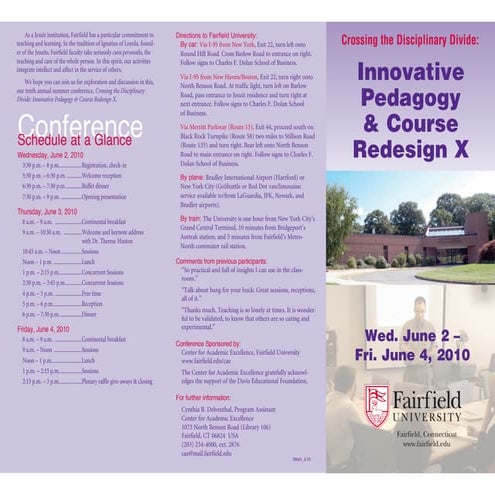 Center For Academic Excellence Brochure 2010 Summer Conference | PDF