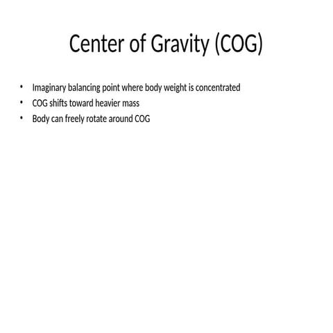 Center of gravity and stability | PPTX