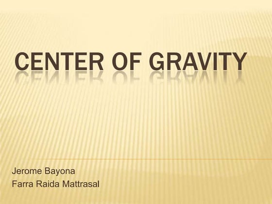 Center of gravity | PPT