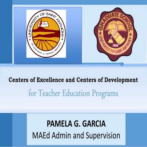 Centers of Development and Excellence in Teacher Education.pptx