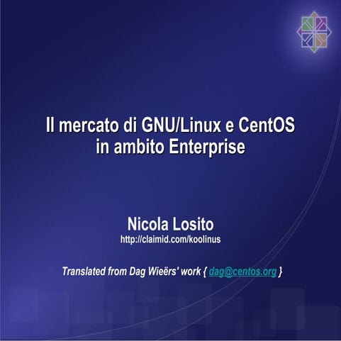 Introduzione a CentOS (alpha release) | PPT