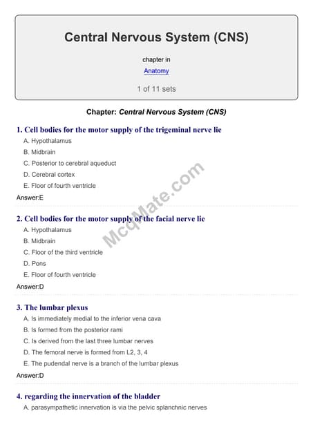 Anatomy Revision | DOC