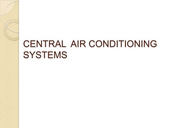 Air conditioning introduction | PDF