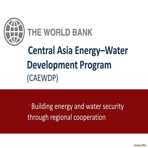 Central Asia Energy-Water Development Program | PPTX
