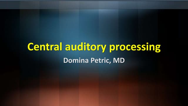 Auditory pathway | PPTX