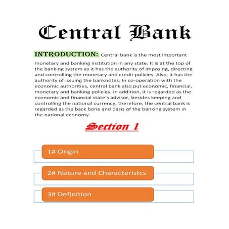 Central bank | PDF