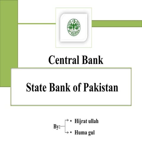 Central bank and state bank of pakistan, Functions, Prudential ...