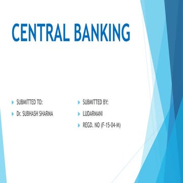 Central banking (Economics topic) | PPT