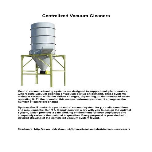 Centralized vacuum cleaners | DOCX