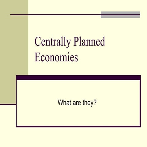 Centrally Planned Economies Defined | PPT