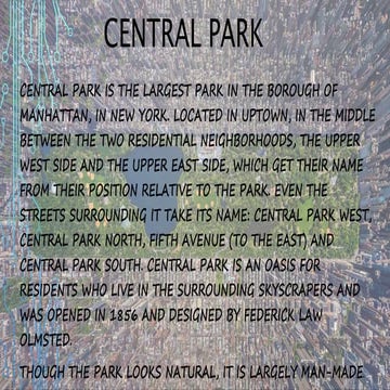 Central park | PPTX
