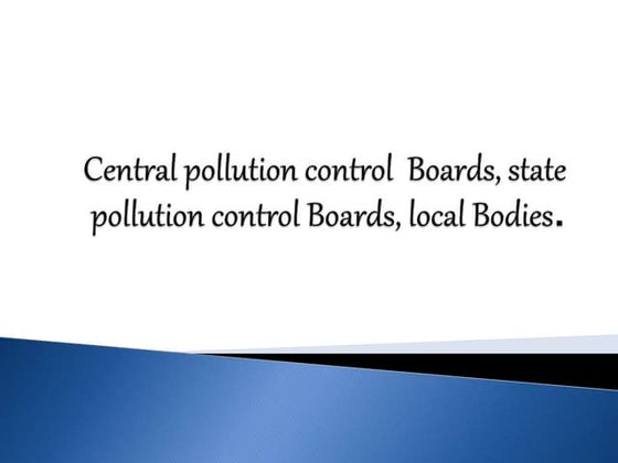 Central pollution control board | PPTX | Environmental Services ...