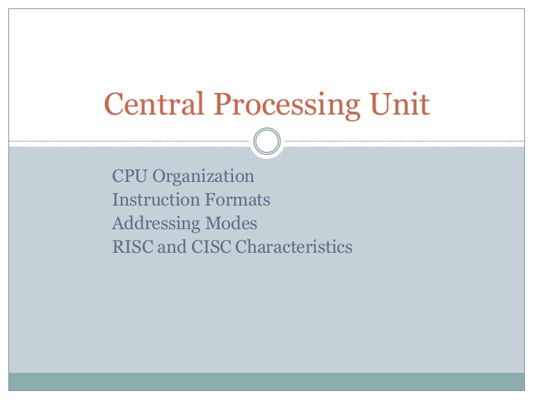 Central processing unit
