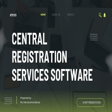 central registration services software ppt | PDF