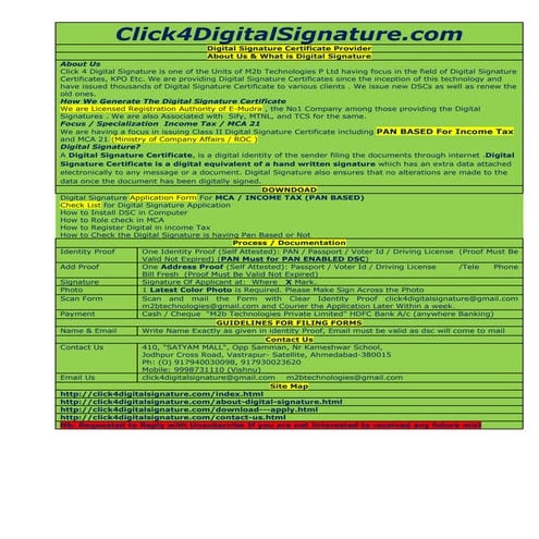 eMudhra DSC form | PDF