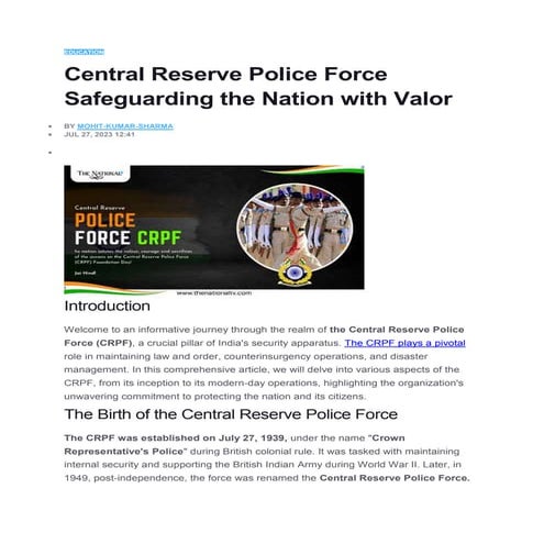 Central Reserve Police Force Safeguarding the Nation with Valor.pdf