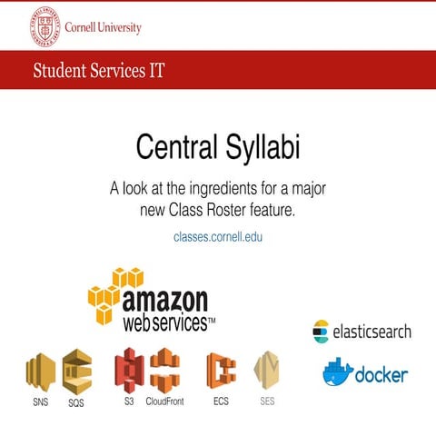 Cornell University, Central Syllabi - A look at the ingredients for a ...