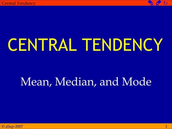 Measures of central tendency ppt | PPT