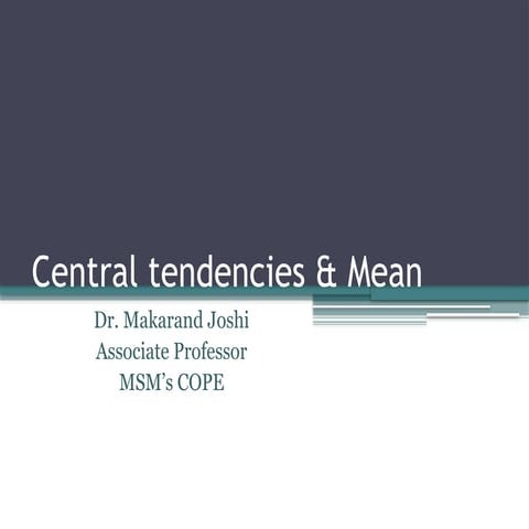 Central Tendency concept and Mean .pptx