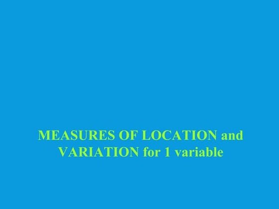 Variance And Standard Deviation Ppt