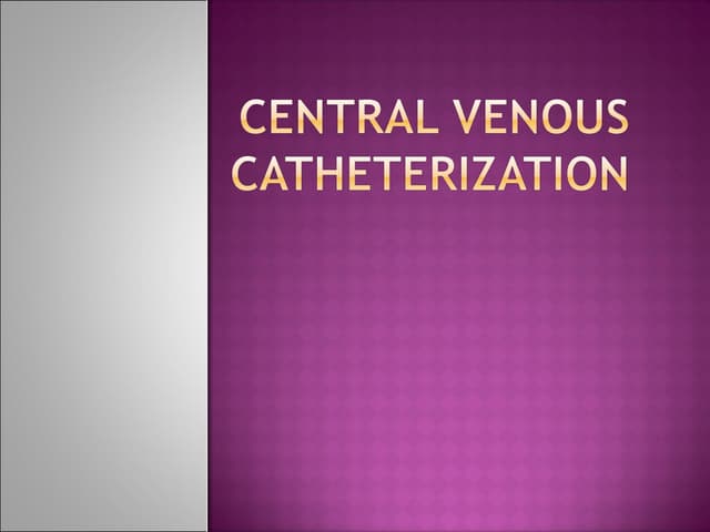 Central venous pressure | PPTX