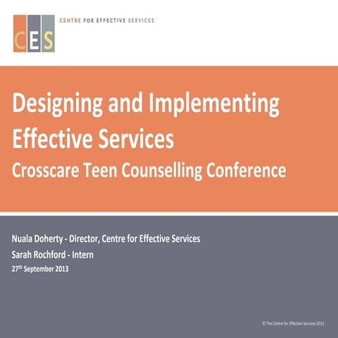 Centre for effective services nuala doherty | PDF