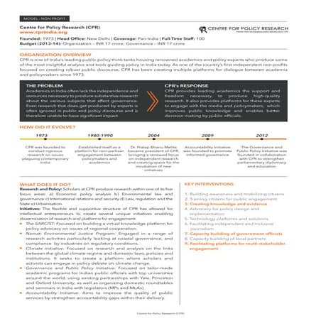 Centre for Policy Research (CPR) | PDF