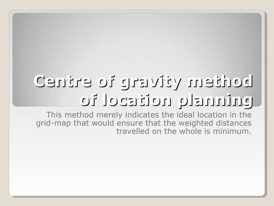 Center of gravity | PPTX