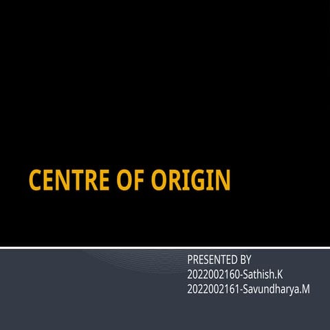 CENTRE OF ORIGIN of the day pothuma and give it to me and then you | PPTX