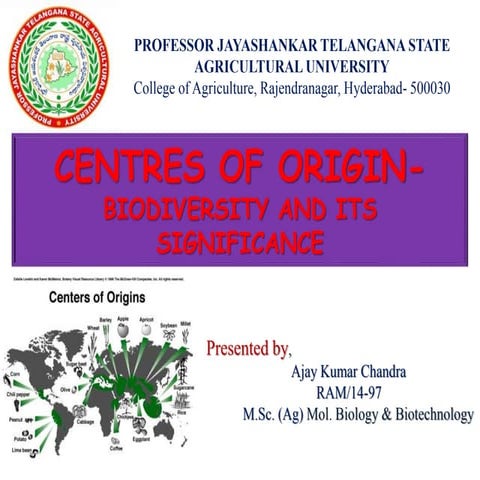 Center of origin of crop plants | PPTX
