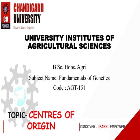 1. Concept of Centres of Origin, their importance with reference to ...