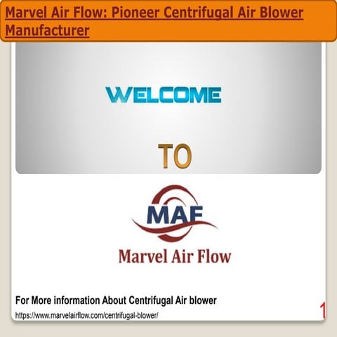 Marvel Air Flow: Centrifugal Air Blowers Manufacturer- Unmatched ...