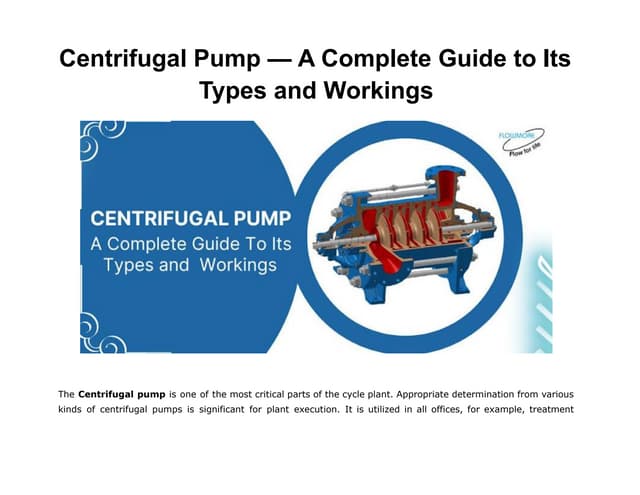 Pumps and Types of Pump- Fluid Mechanics | PPTX